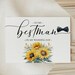 EDITABLE Sunflower Wedding Note Card Template to My Best Man Note Card ...