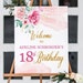 Editable Rustic Birthday Welcome Sign Template Pink Birthday Sign ...