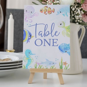 EDITABLE Under the Sea Table Numbers Pastel Nautical Theme - Etsy