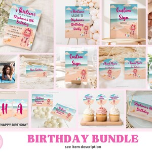 Editable Beach Party Birthday Welcome Sign Template Instant Download ...