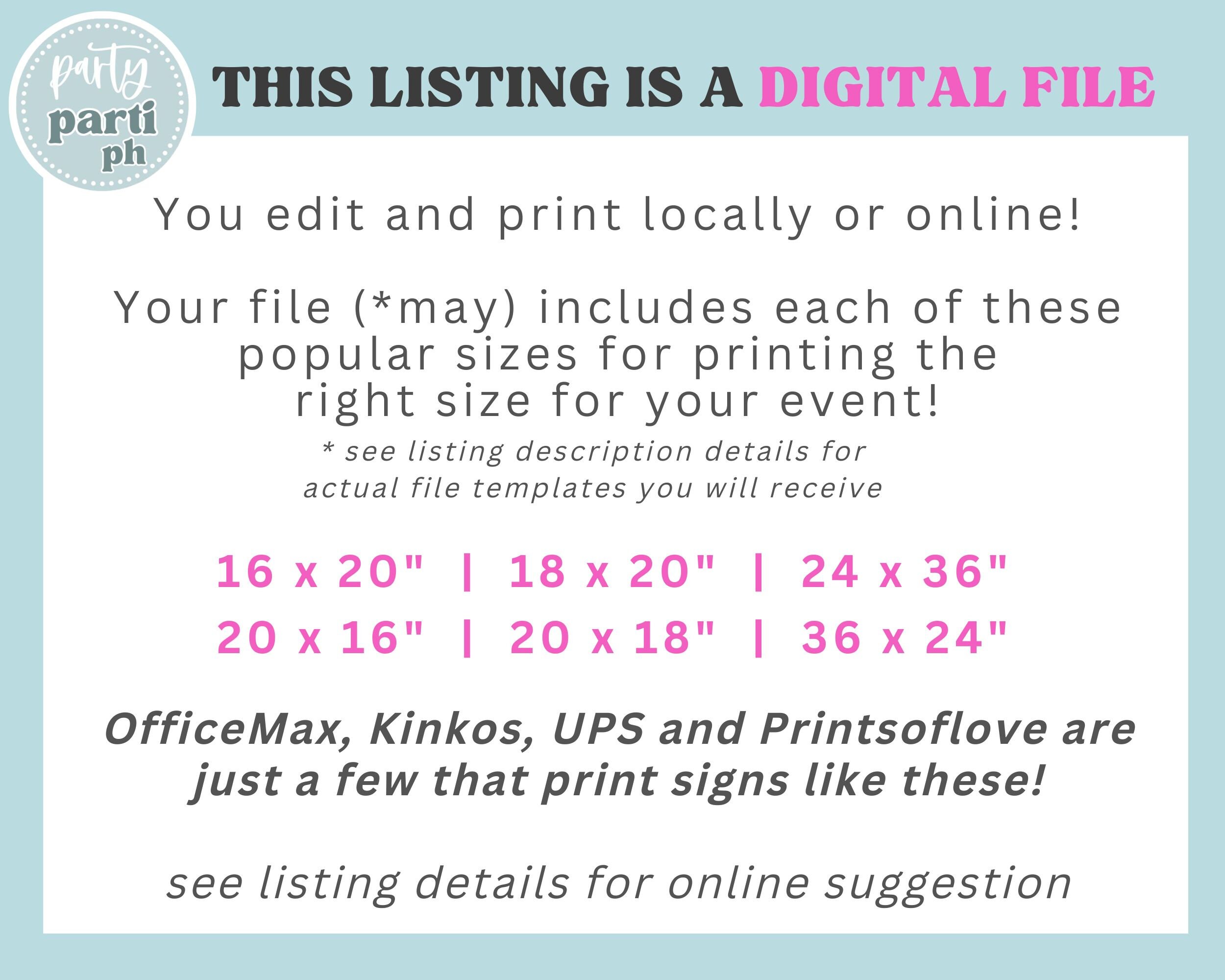 Editable Orange Welcome Sign Templates Flower Wedding Welcome Signs ...