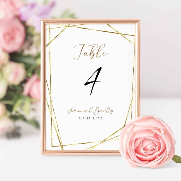 Gold Table Numbers - Etsy