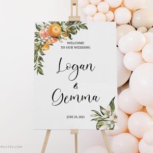 Editable Citrus Wedding Place Cards, Fruit Theme Table Name Tags ...