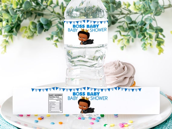Editable Baby Boss Water Bottle Label, Baby Boss Baby Shower Bottle ...