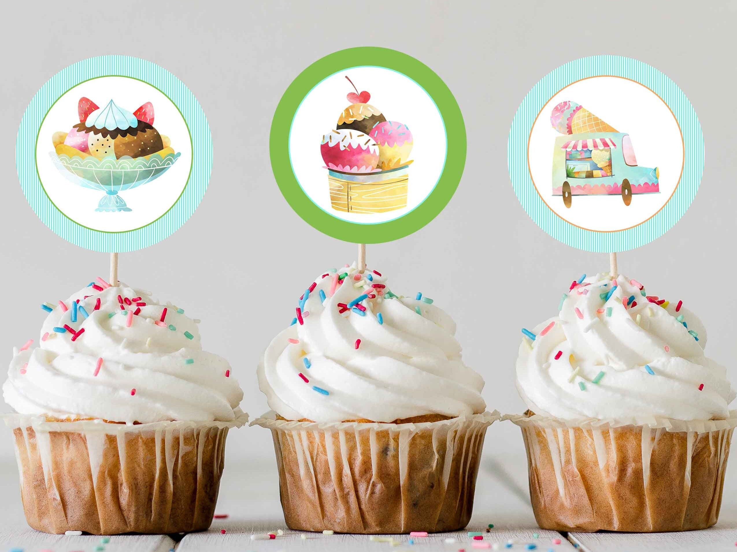 Paper & Party Supplies 0001 Not Editable Favor Toppers Birthday Toppers ...