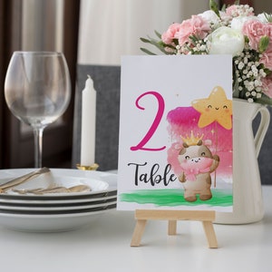EDITABLE Cow Baby Shower Table Numbers Template It's a Girl Cow Farm ...