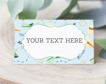 Airplane Place Card - Etsy