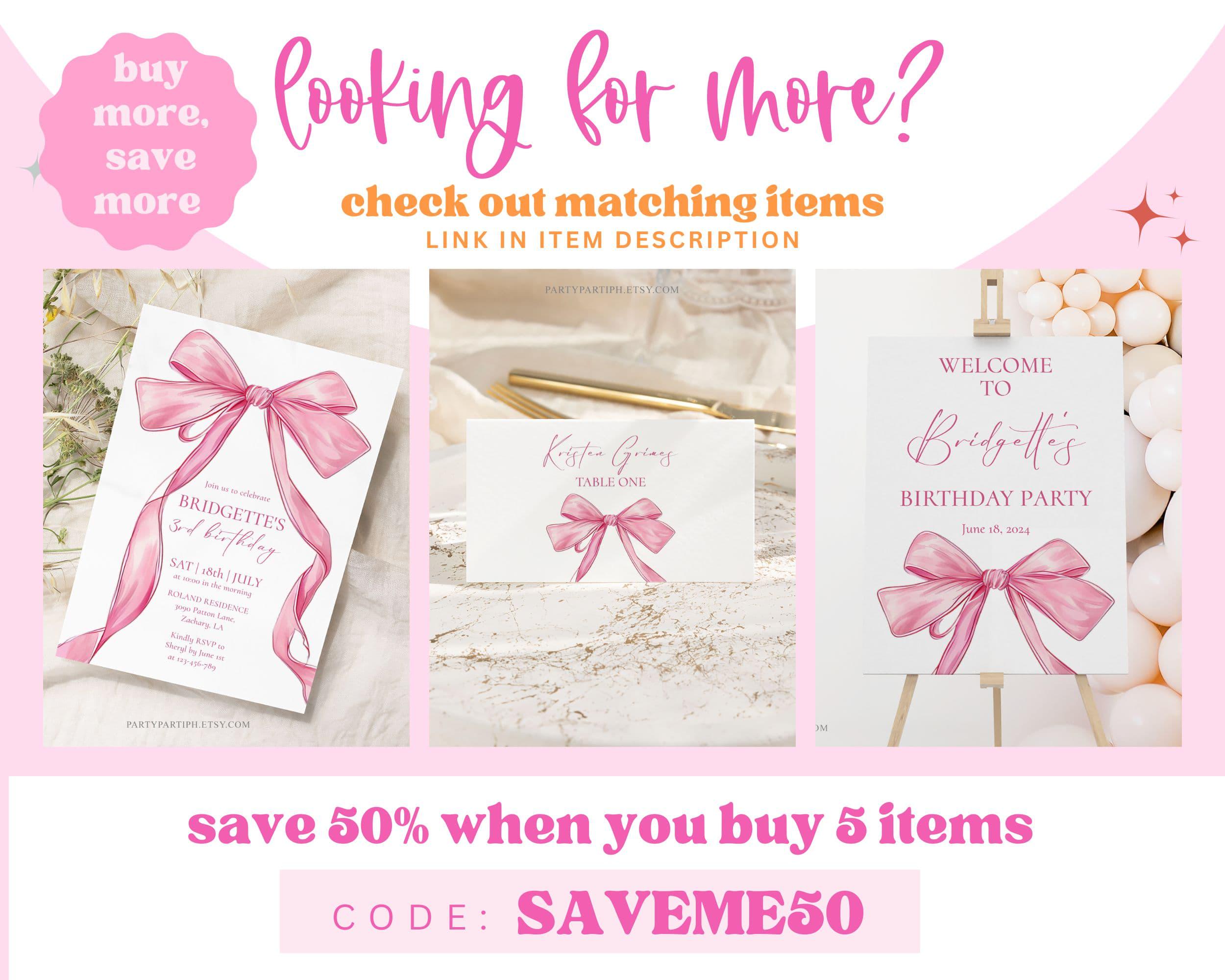 Pink Bow Baby Shower Banner Printable (digital Download) - Etsy