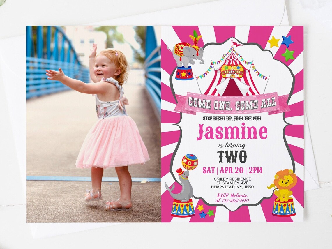 Editable Circus Invitation Carnival Invitations Circus - Etsy