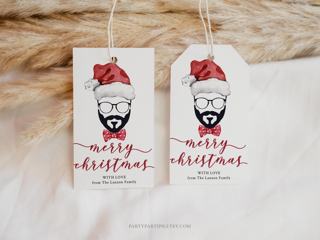 Editable Christmas Thank You Tags Holiday Gift Tags Merry Christmas ...