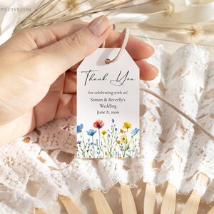 Editable Wildflower Wedding Table Numbers Template Spring Flowers Table ...