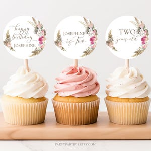 EDITABLE Boho Flowers Custom Template Sign Boho Garden Theme Birthday ...