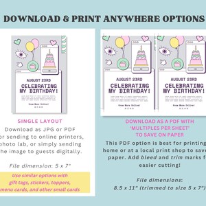 Editable Balloon Birthday Invitation Template Girl Balloon Party Invite ...