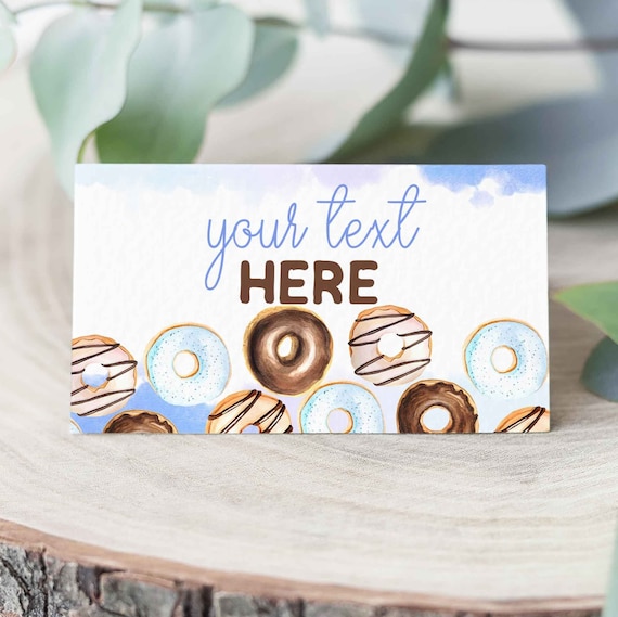 Editable Donut Food Cards Buffet Label, Donut Food Labels, Table Card ...