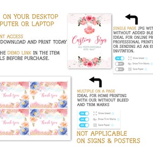 Editable 8x10 Ballerina Sign Template Ballerina | Etsy