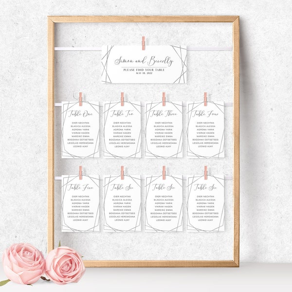 Gray Find Your Seat Template - Etsy