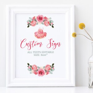 Editable 8x10 Ballerina Sign Template Ballerina - Etsy
