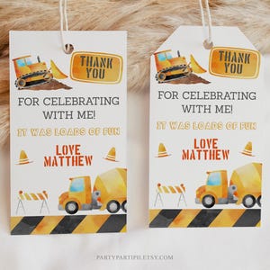 Editable Construction Birthday Welcome Sign, Dump Truck Party Decor ...
