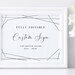 Editable 8x10" 10x8" Silver Custom Sign Template Geometric Wedding ...