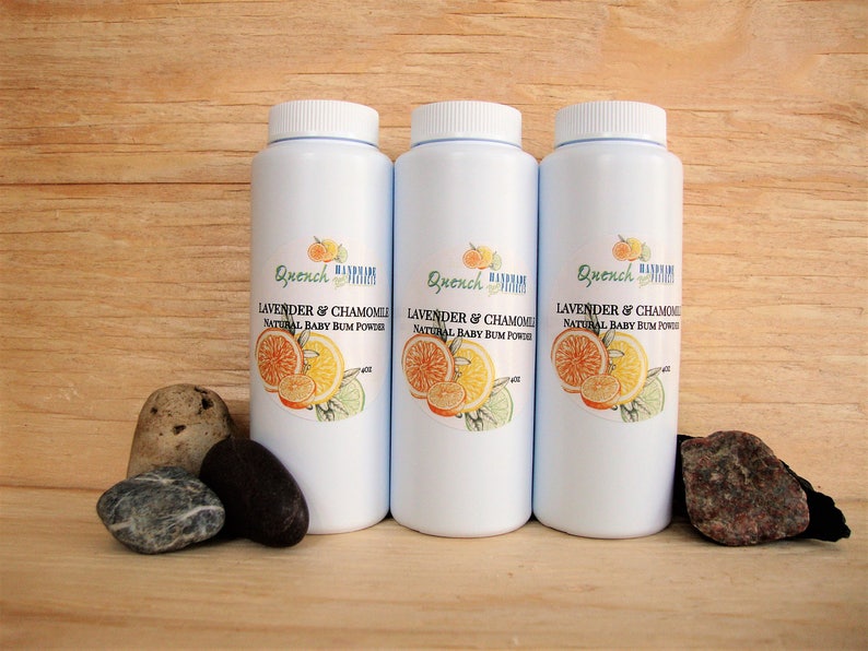 Natural Baby Bum Powder: Lavender & Chamomile Organic Baby Powder, Talc ...