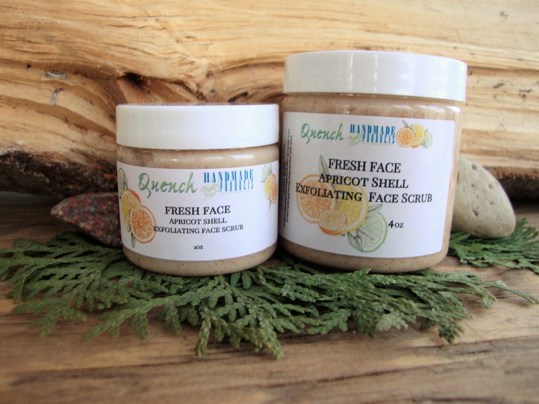 Face Scrub, Apricot Shell Exfoliating Facial Scrub, Organic Skincare ...