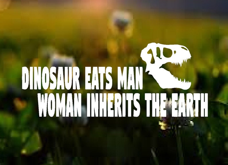 Dinosaur Eats Man Woman Inherits the Earth Jurassic Park - Etsy Dinosaur Eats Man Woman Inherits the Earth Jurassic Park - Etsy