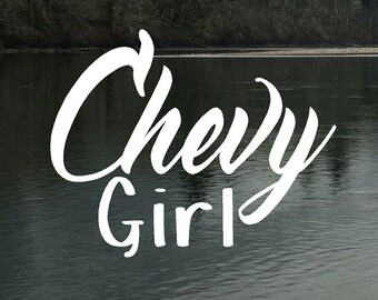 Chevy girl decal | Etsy