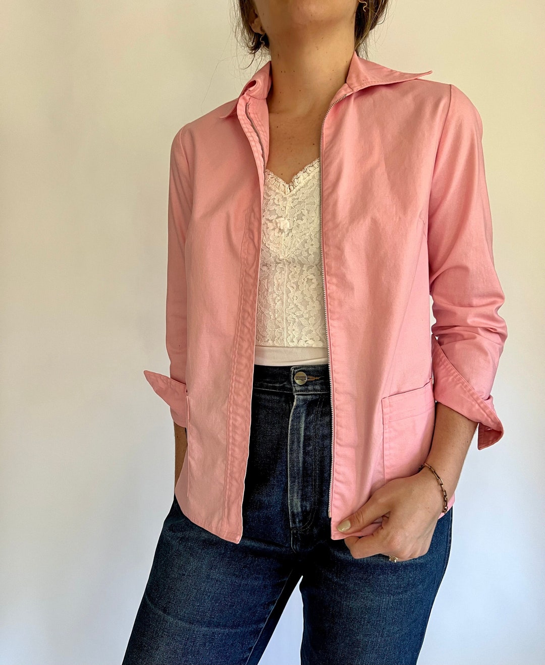 Pink 1960s White Stag Light Weight Jacket - Etsy