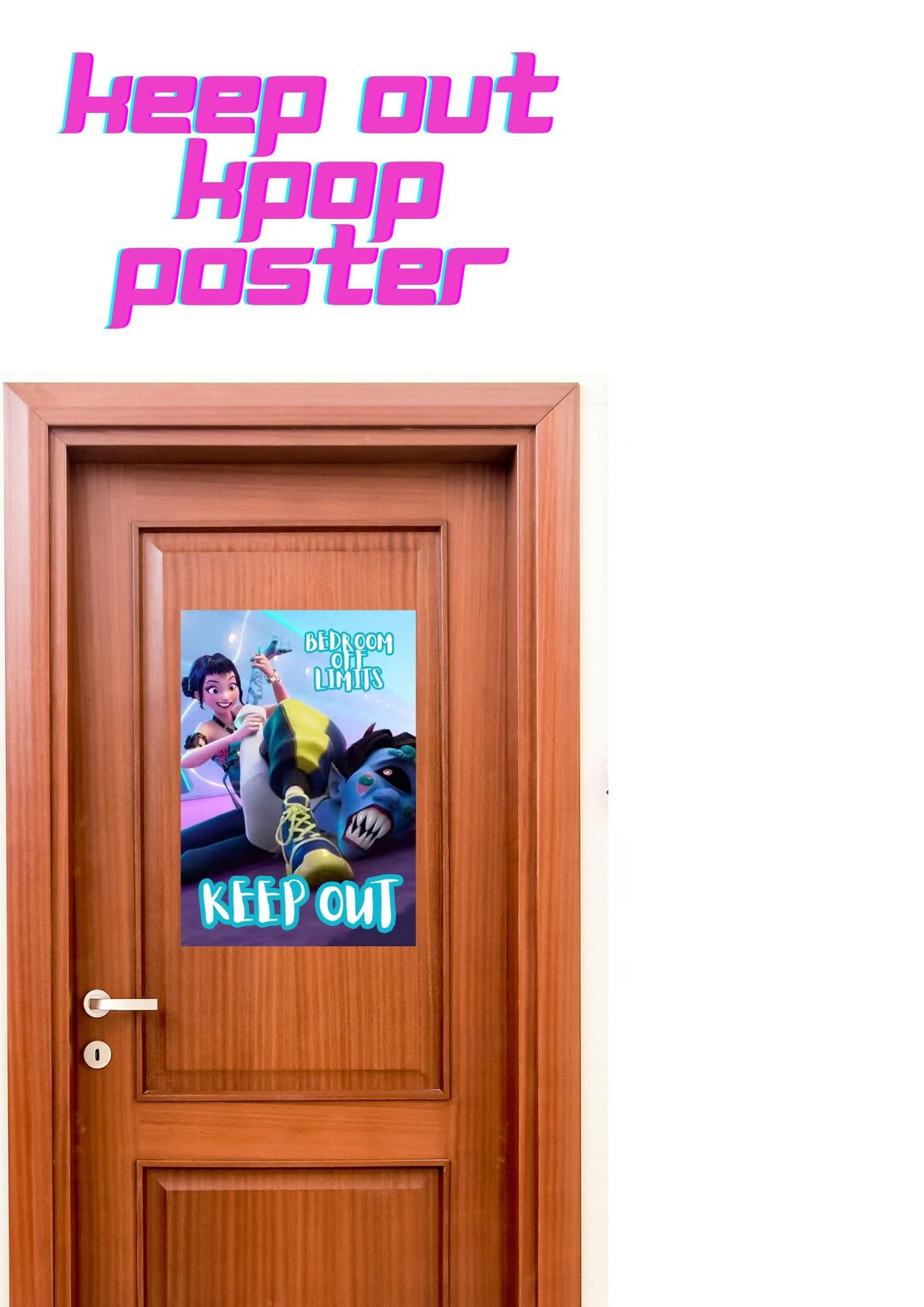 KPOP Keep Out Poster | Bedroom Door Sign Printable | A4 Digital ...