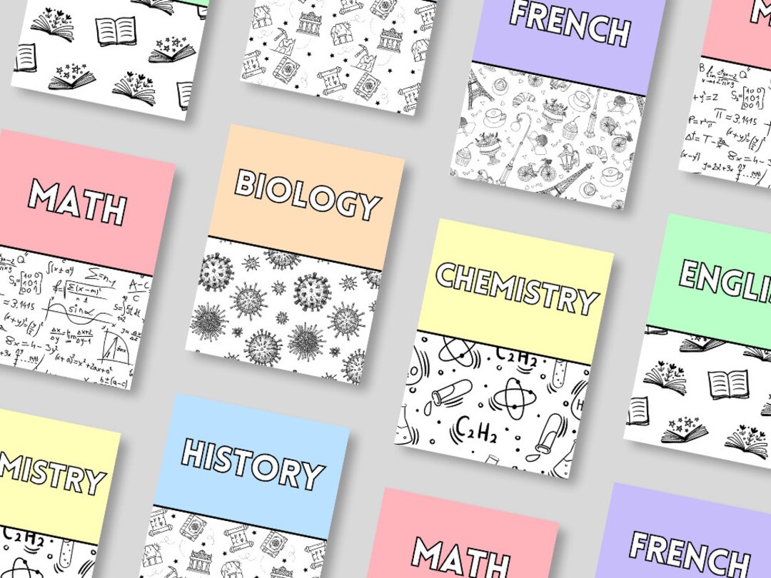 Back to School Binder Covers Spines Teacher Supplies Student ...