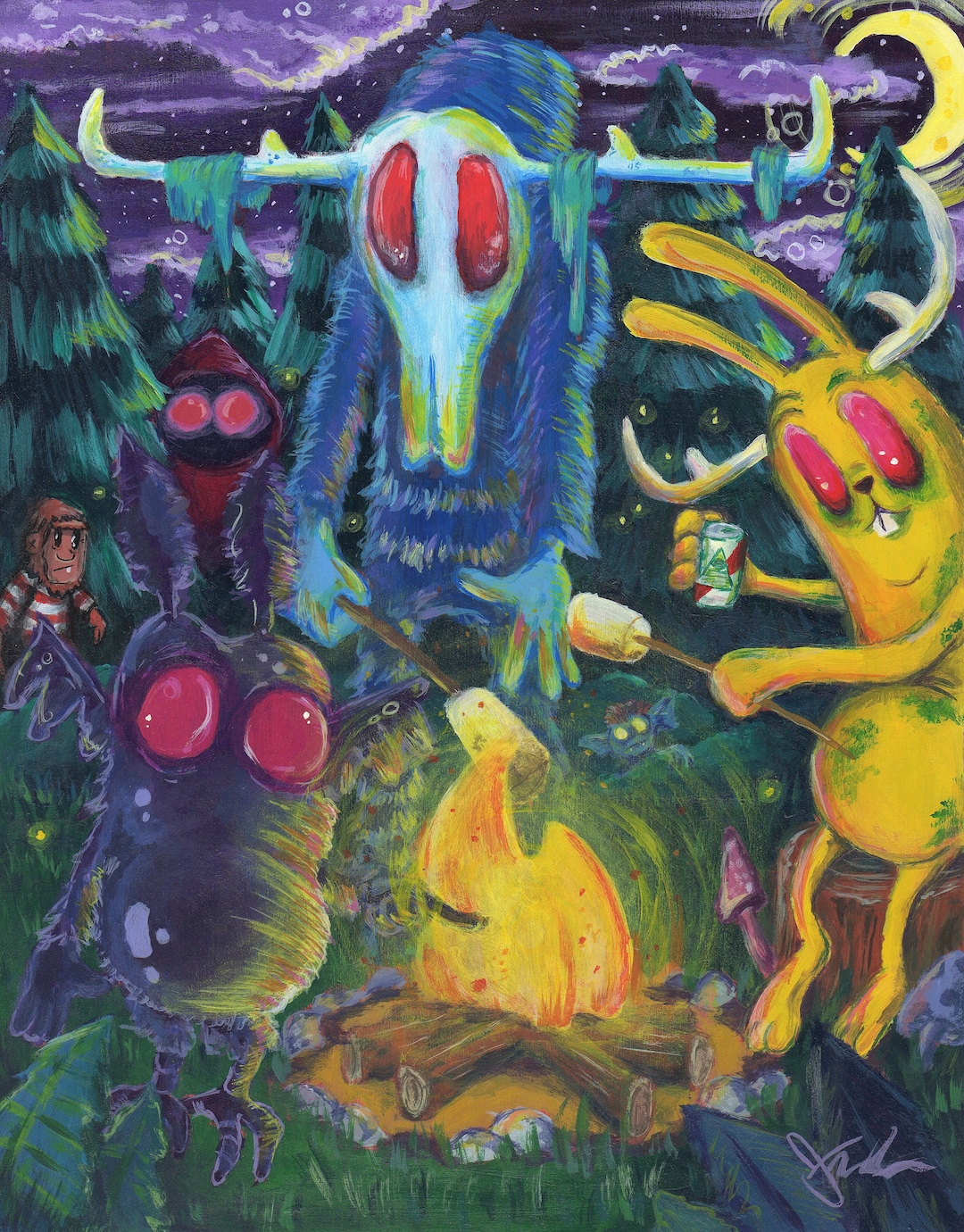 Camp Cryptid Print - Etsy