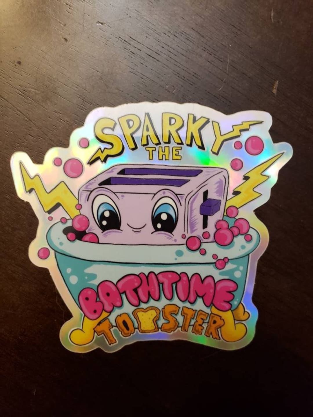 Sparky the Bathtime Toaster Sticker. - Etsy