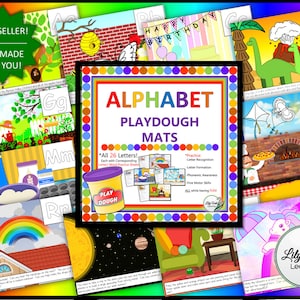ABC Activity, Letter Learning Activity, Preschool Play Mats, Playdough ...