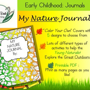 PRINTABLE Nature Journal, Nature Journal for Kids, Scavenger Hunt ...