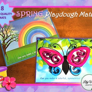 Kids Spring Activity, Playdough Activity Mats, Play Doh Mats, SPRING ...