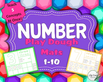 Colors Play Doh Mats Kids Printable Play Dough Montessori - Etsy
