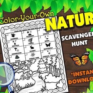 Scavenger Hunt, Color Your Own, Printable Scavenger Hunt, Scavenger ...