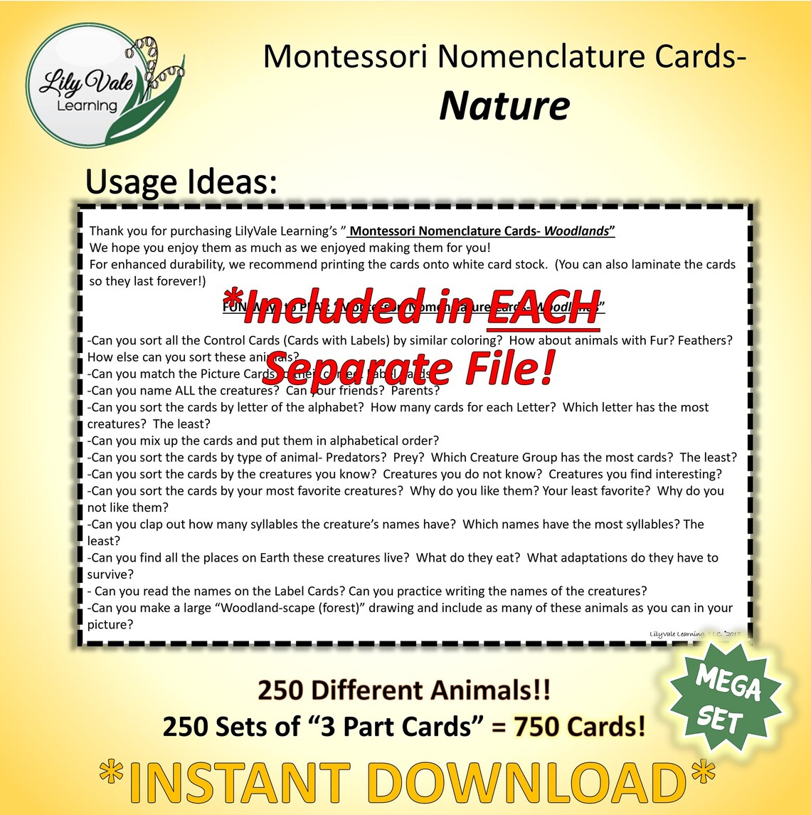 Printable Flashcards, Montessori Flashcards, Animal Flashcards ...
