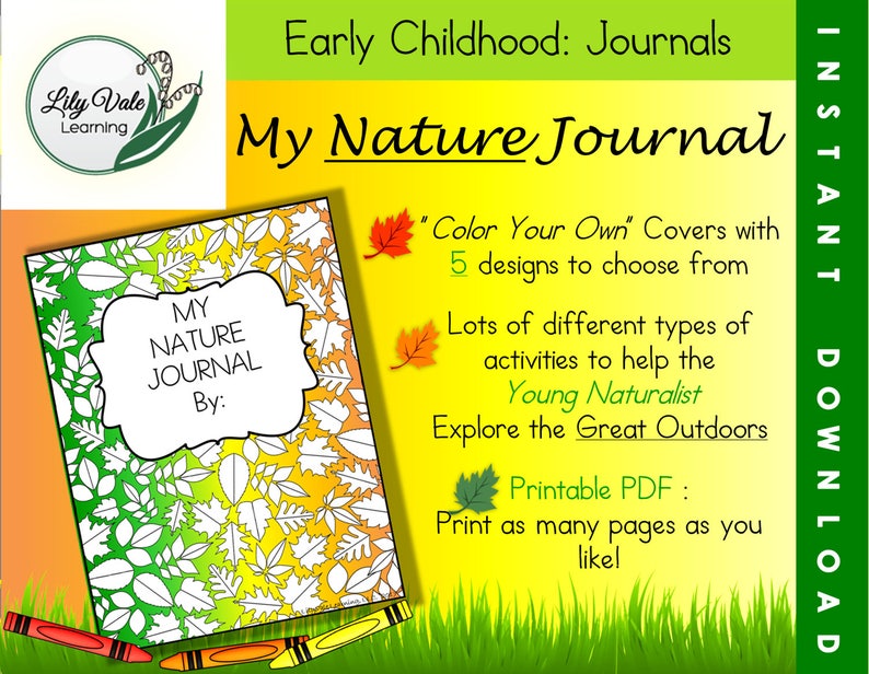 PRINTABLE Nature Journal, Nature Journal for Kids, Scavenger Hunt ...