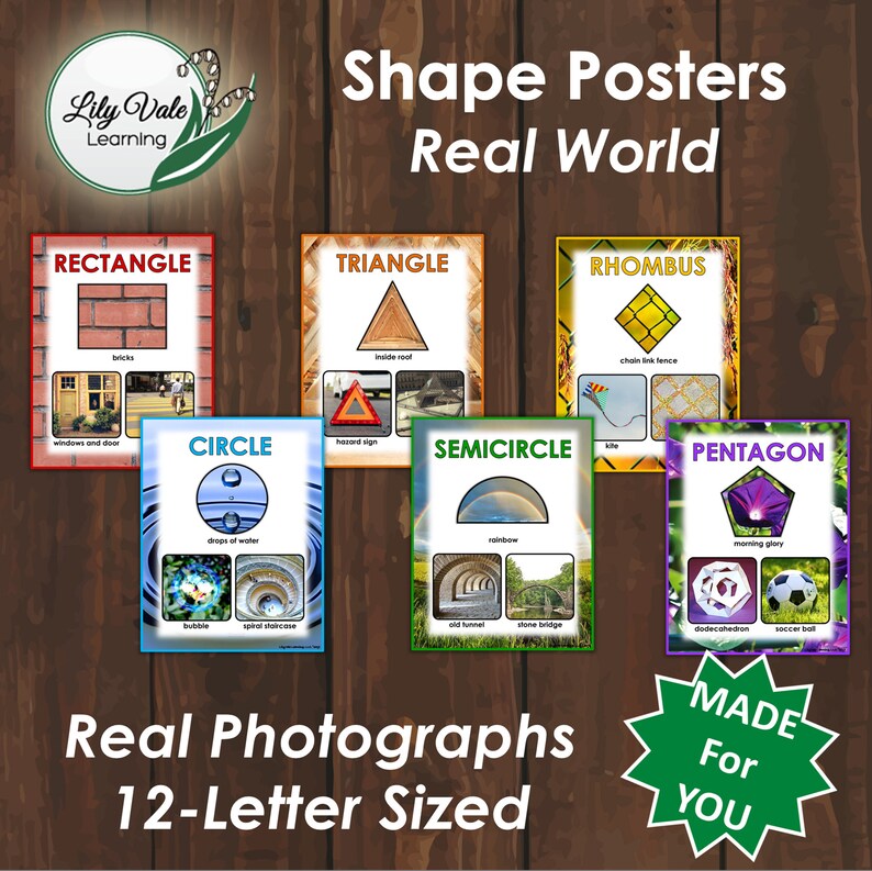 Nature Shapes Shape Learning Preschool Shapes Montessori - Etsy