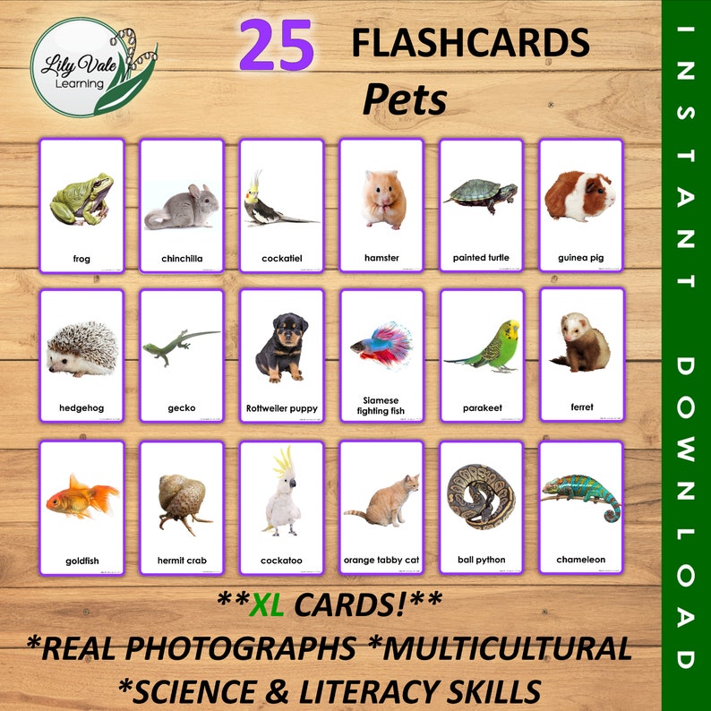 Flashcards, Printable Flashcards, Montessori Flashcards, Animal ...