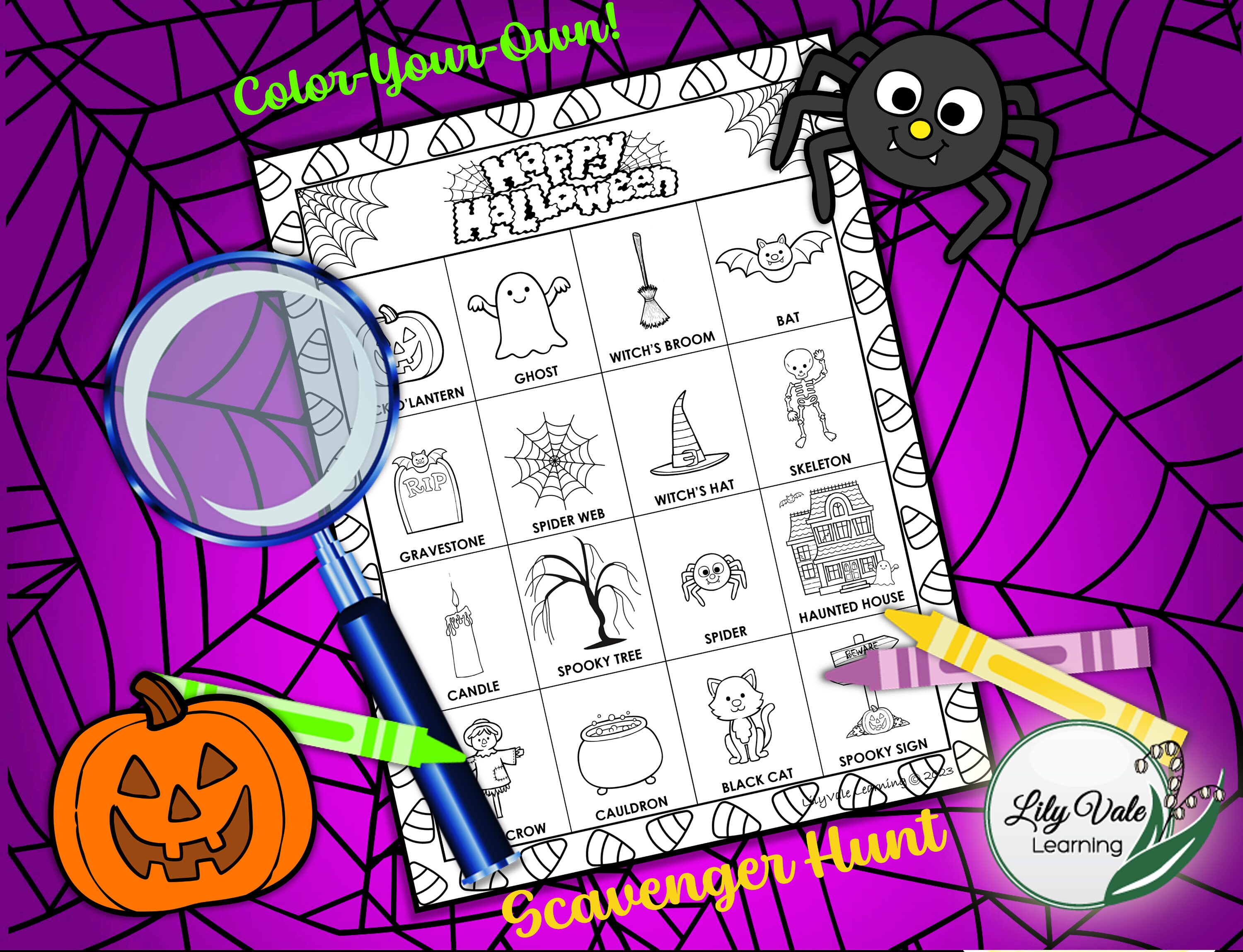 Scavenger Hunt for Kids, Printable Scavenger Hunt, HALLOWEEN Scavenger ...