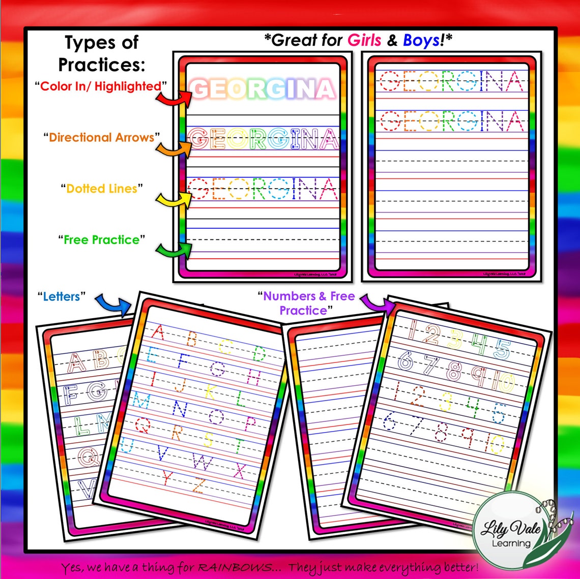 Custom Name Practice Page My Name Letter Writing Activity - Etsy