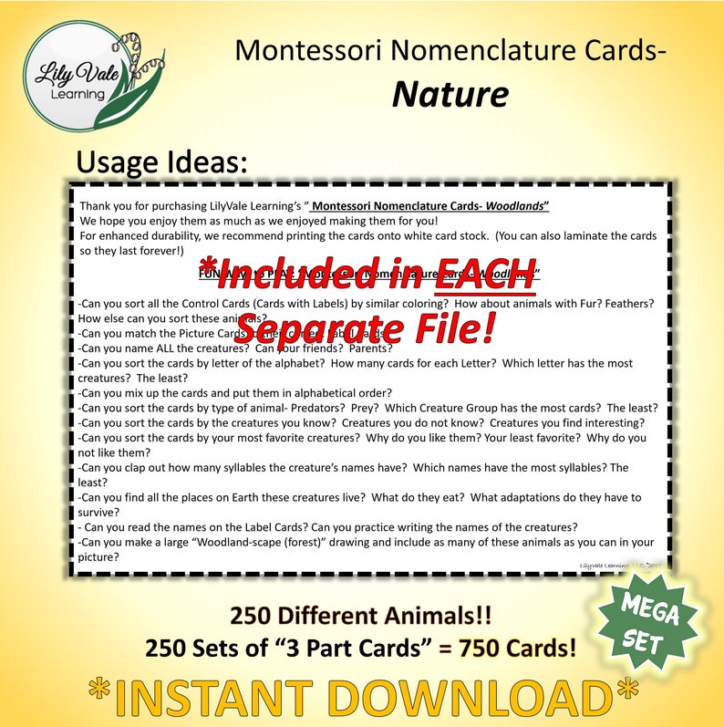 Printable Flashcards, Montessori Flashcards, Animal Flashcards ...