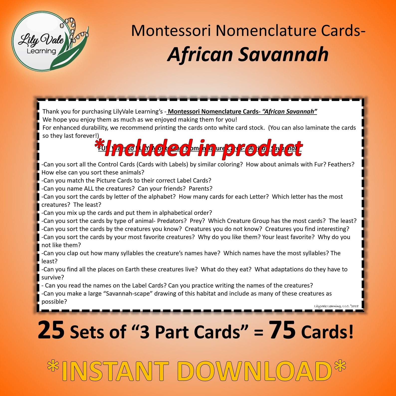 Printable Flashcards, Montessori Flashcards, AFRICAN ANIMALS PRINTABLE ...