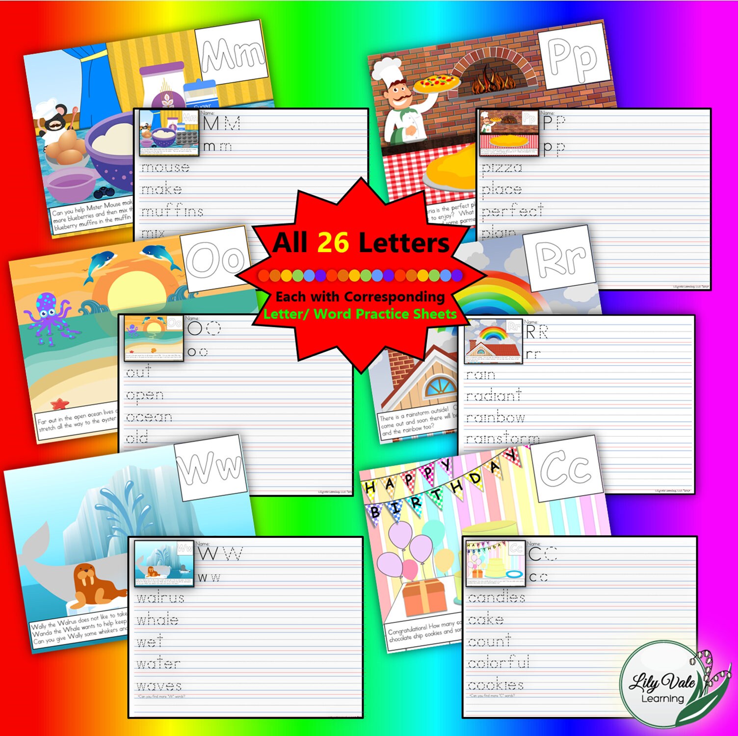 ABC Activity, Letter Learning Activity, Playdough Activity Mats, Play ...