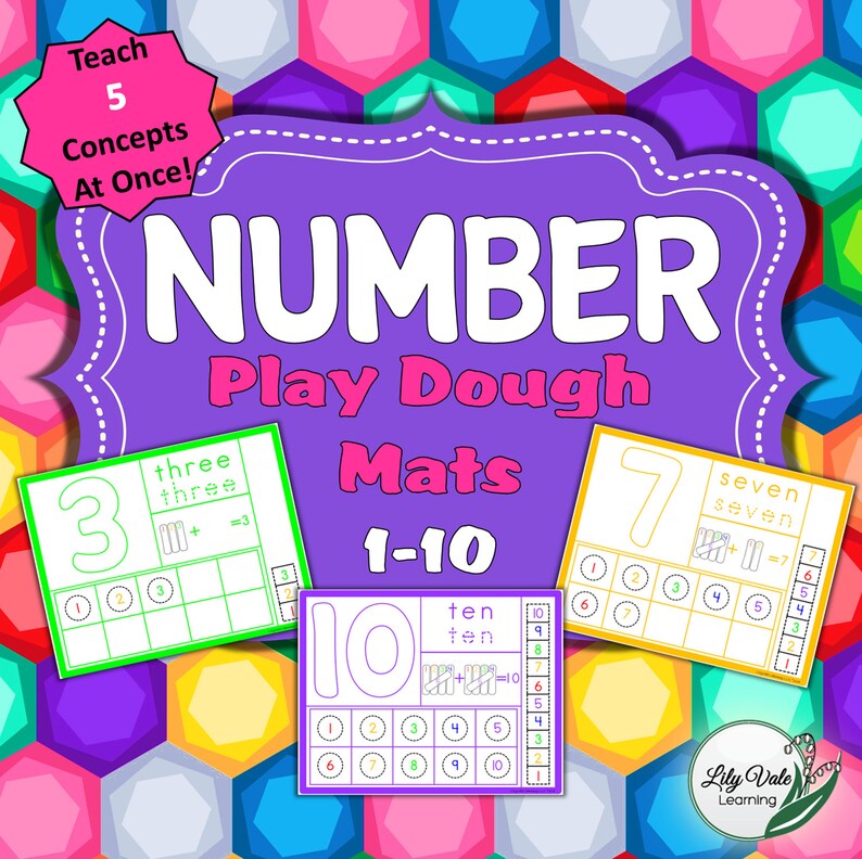 Number Play Dough Mats Play Doh Number Printables Preschool - Etsy Canada