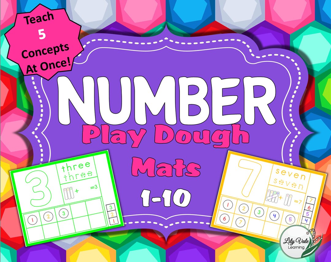 Counting Activity, Number Learning Activity, Numbers 1-10, Playdough ...