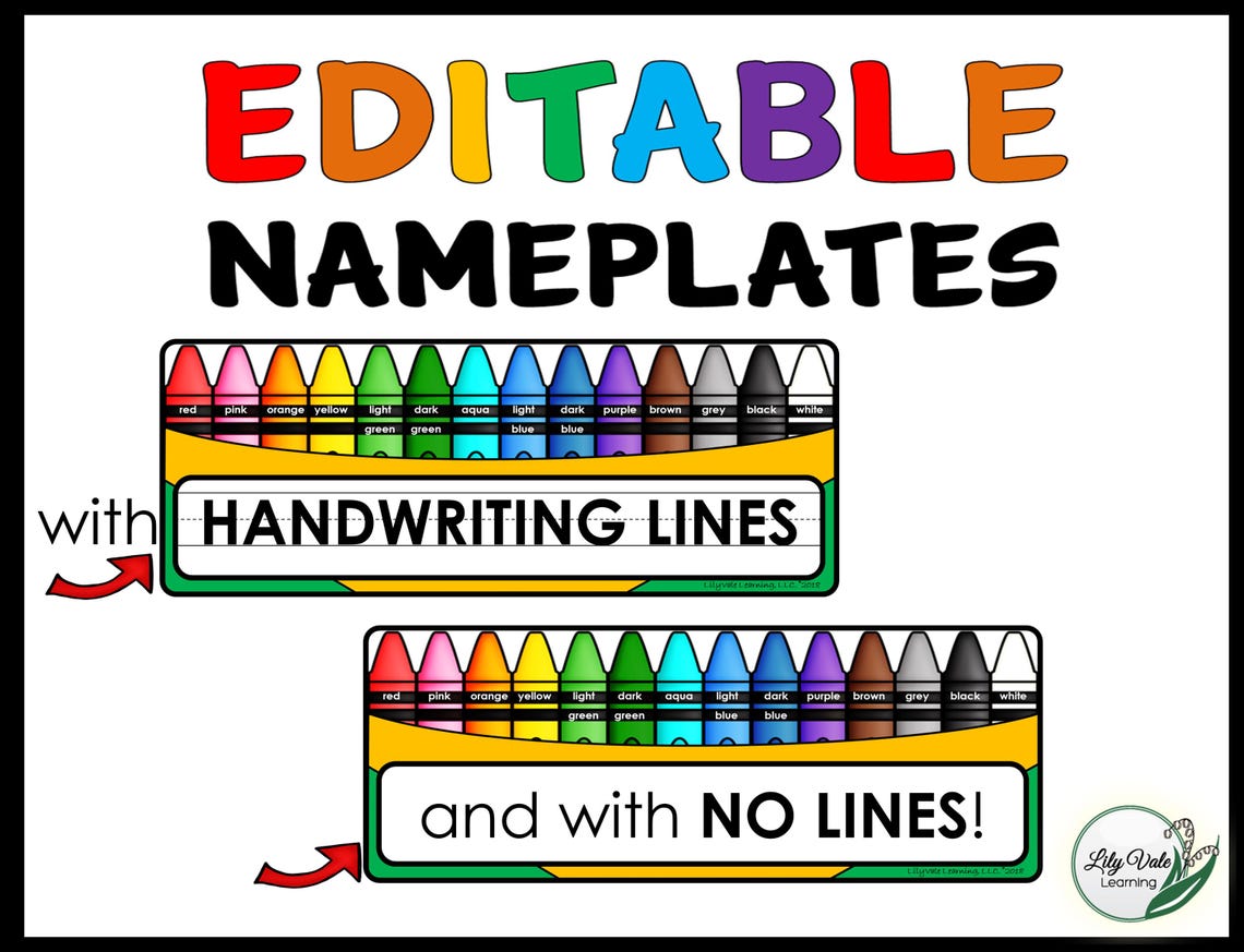 Nameplates, Kids Name Label, Desk Nameplate, School Name Labels, Desk ...