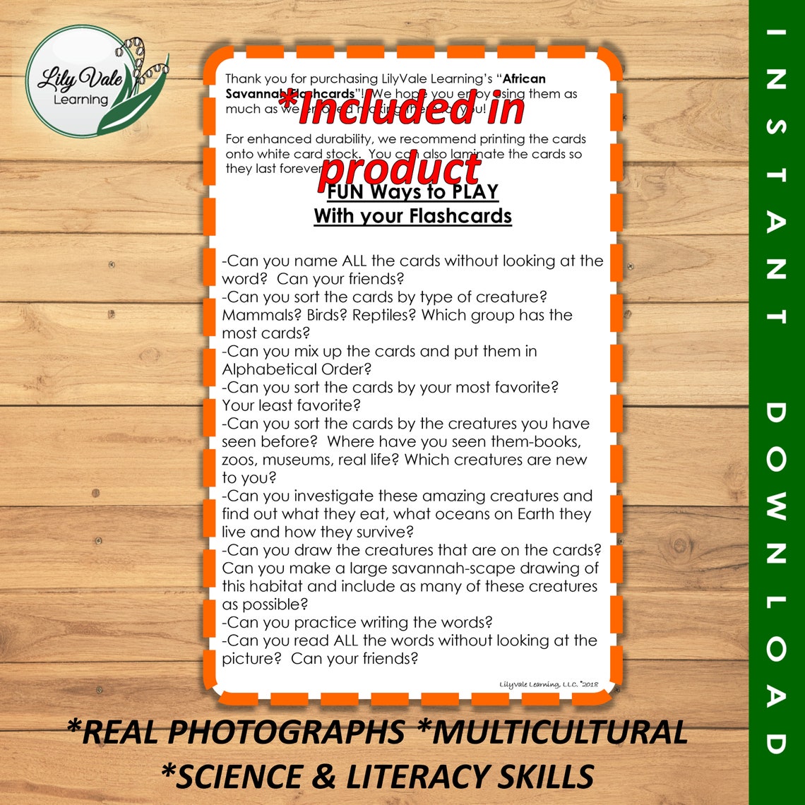 Flashcards, Printable Flashcards, African Animal Printable, Animal ...